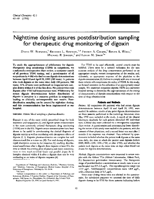 (PDF) Nighttime dosing assures postdistribution sampling for ...