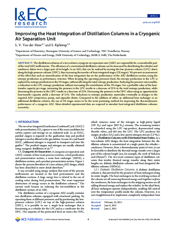 (PDF) Improving the Heat Integration of Distillation Columns in a ...