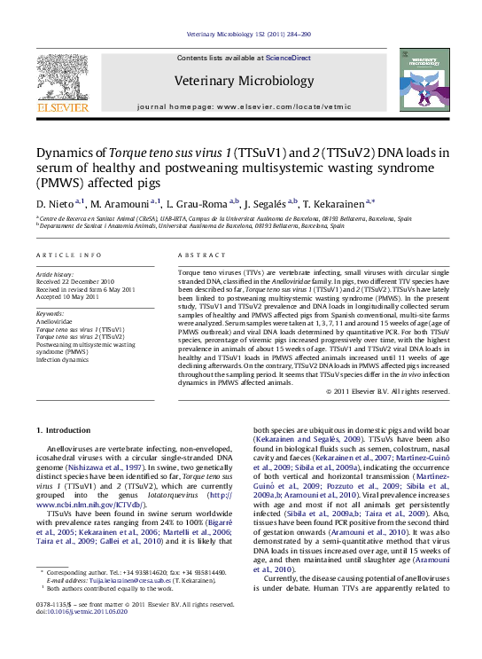 (PDF) Development and Validation of a Real-Time PCR for Chlamydia suis ...
