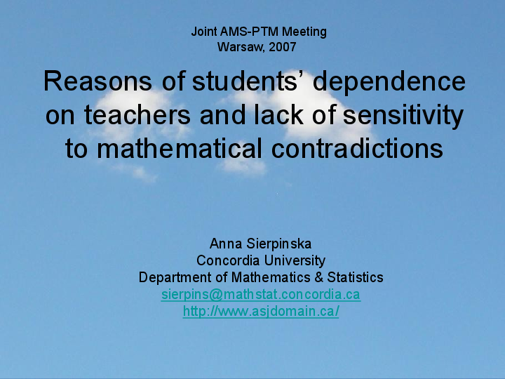 (PDF) Reasons of students' dependence on teachers and lack of ...