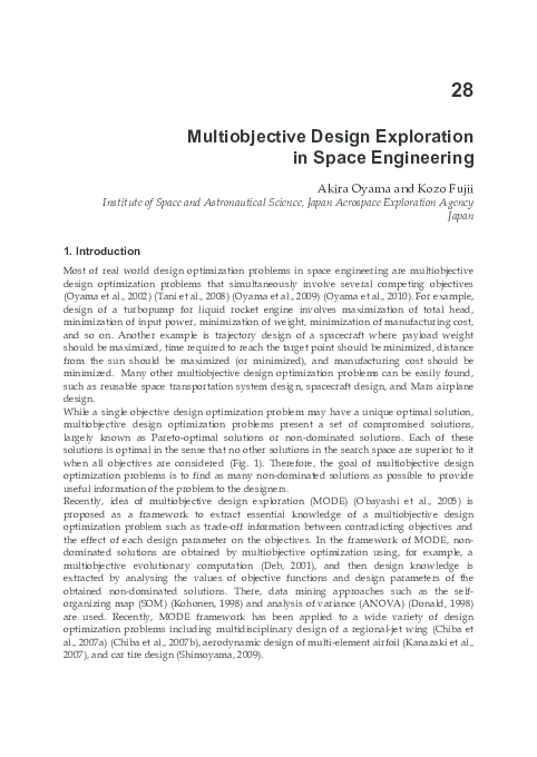 Pdf Multiobjective Design Exploration In Space Engineering Kozo