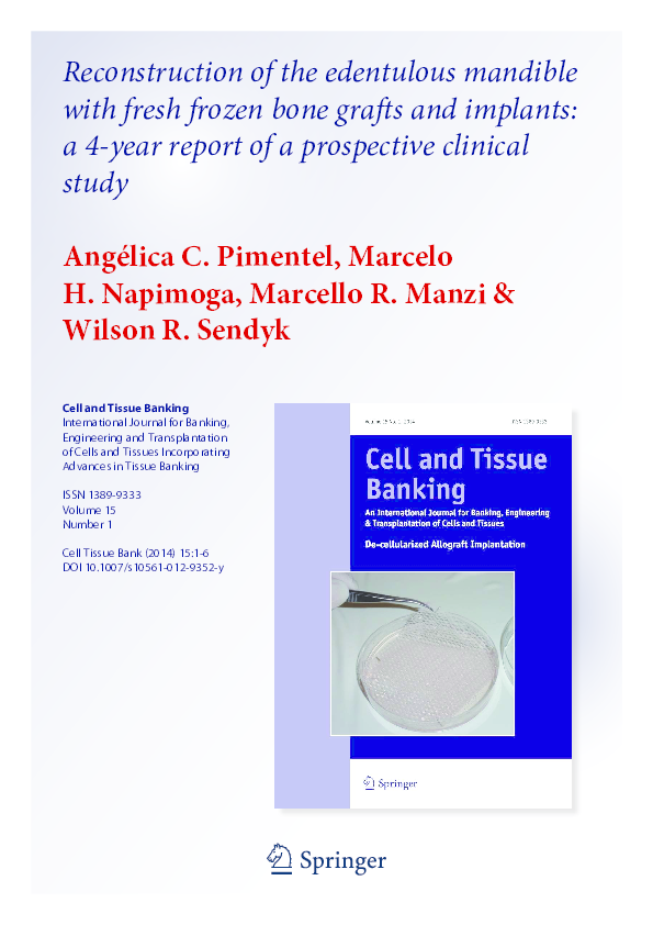 (PDF) Reconstruction of the edentulous mandible with fresh frozen bone ...