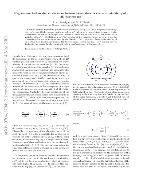 (PDF) Electronic conductance of an orifice in a magnetic field | Yshai Avishai - Academia.edu