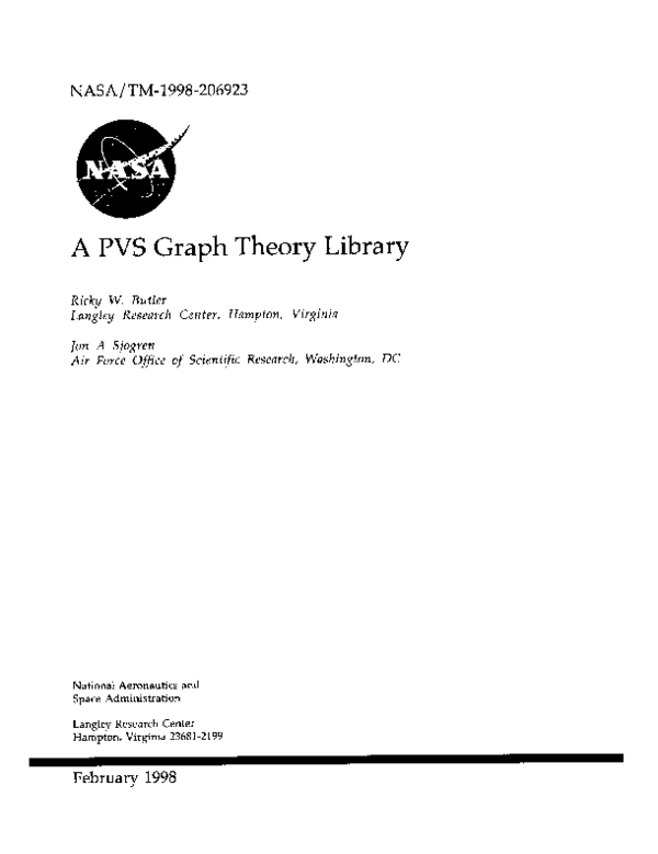 (PDF) A PVS Graph Theory Library