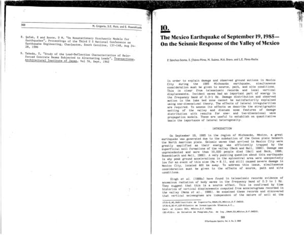 (PDF) The Mexico Earthquake of September 19, 1985—On the Seismic ...