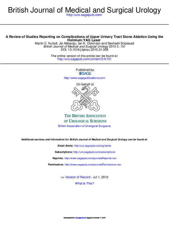 (PDF) A review of studies reporting on complications of upper urinary ...