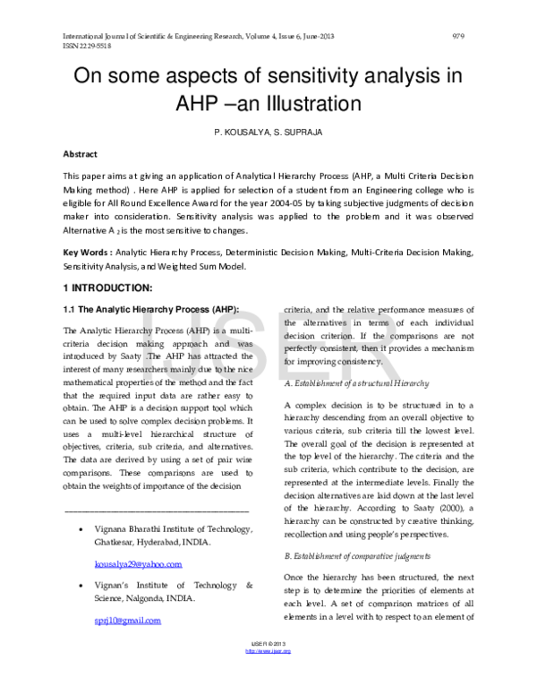 comparison of decision making models