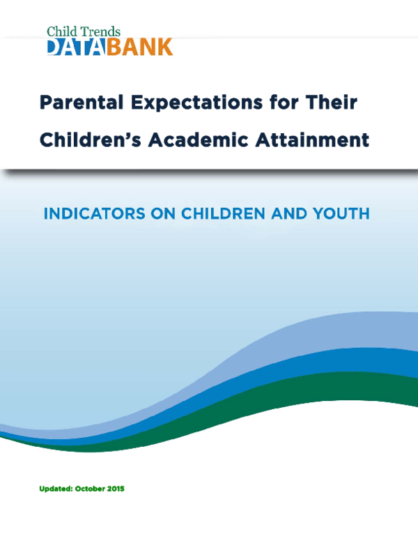 Pdf Parental Expectations For Their Children S Academic Attainment