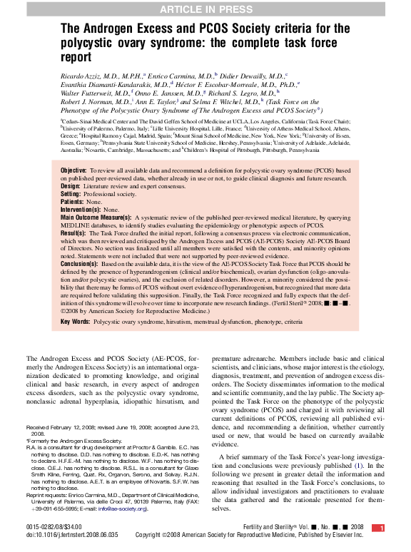 (PDF) The Rotterdam ESHRE/ASRM-sponsored PCOS consensus workshop group ...