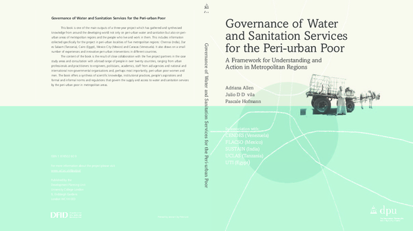 Pdf Governance Of Water And Sanitation Services For The Peri Urban Poor A Framework For