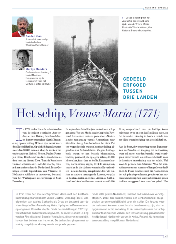 (PDF) Het Schip, Vrouw Maria (1771). Gedeeld erfgoed tussen drie landen