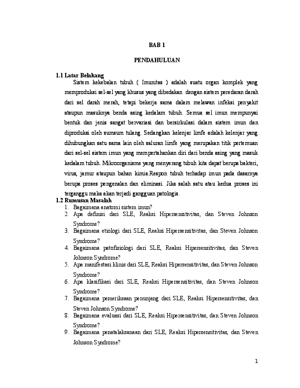 (DOC) ASKEP SLE DAN HIPERSENSITIFITAS