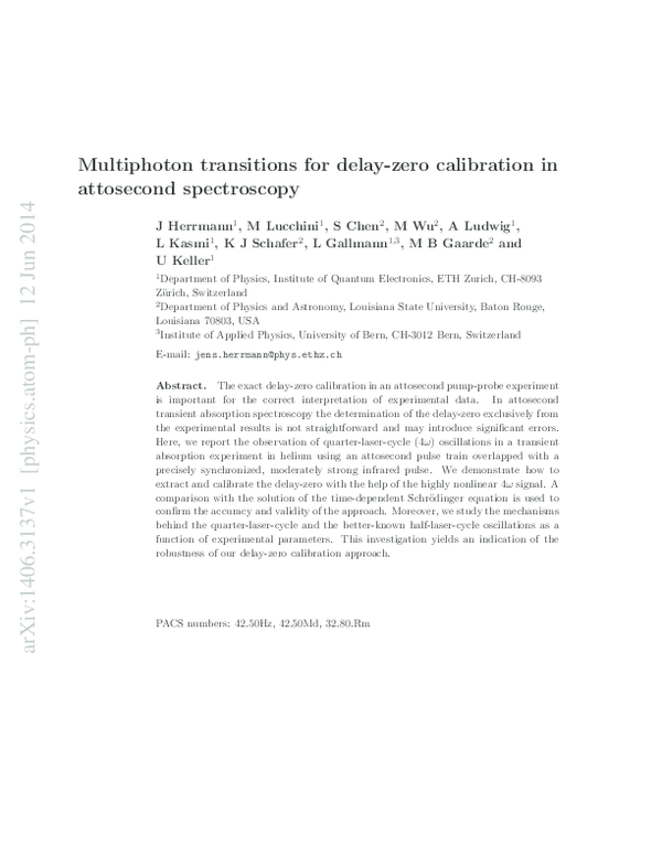 (PDF) Multiphoton transitions for delay-zero calibration in attosecond ...