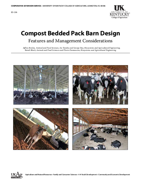 (PDF) Compost Bedded Pack Barn Design: Features and Management ...
