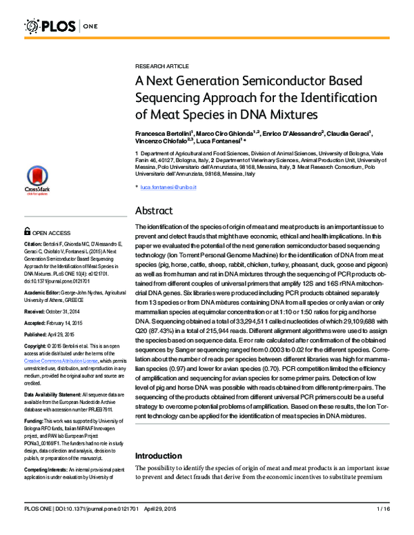 (PDF) A Next Generation Semiconductor Based Sequencing Approach for the ...