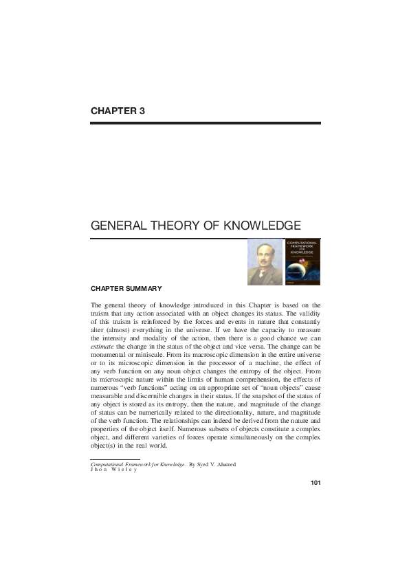 (PDF) GENERAL THEORY OF KNOWLEDGE (entire chapter)