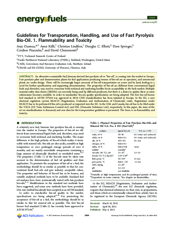 (PDF) Guidelines for Transportation, Handling, and Use of Fast ...