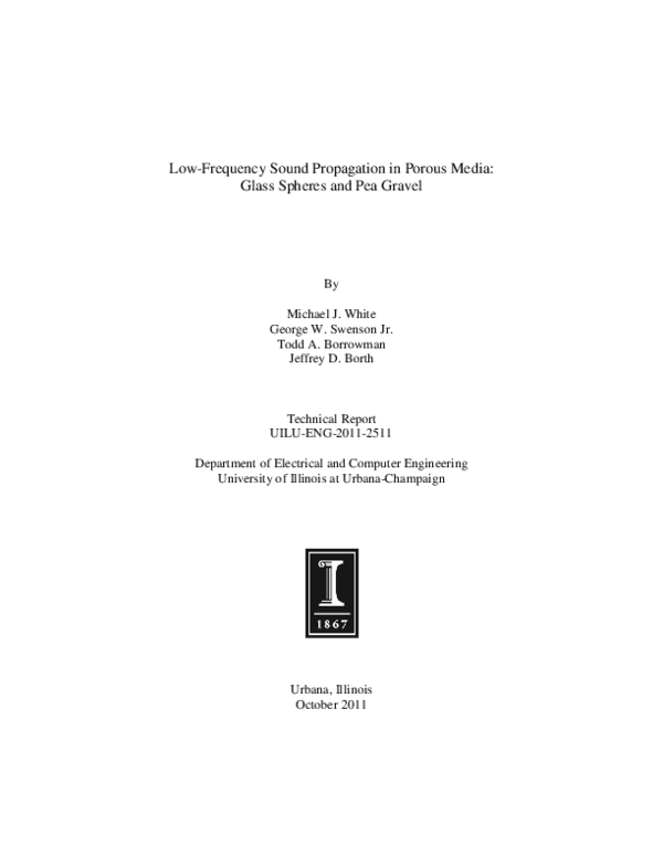 (PDF) Low-frequency sound propagation in porous media: Glass spheres ...