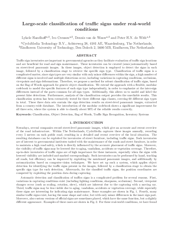 (PDF) Large-scale classification of traffic signs under real-world ...