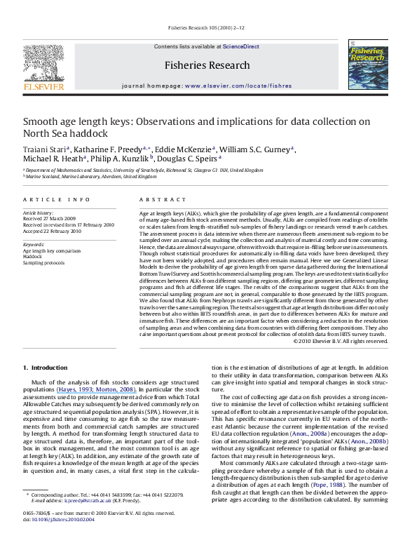 (PDF) Smooth age length keys: Observations and implications for data ...