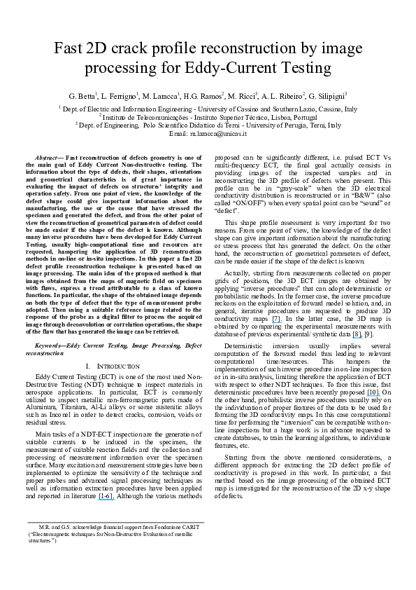 (PDF) Fast 2D crack profile reconstruction by image processing for Eddy ...