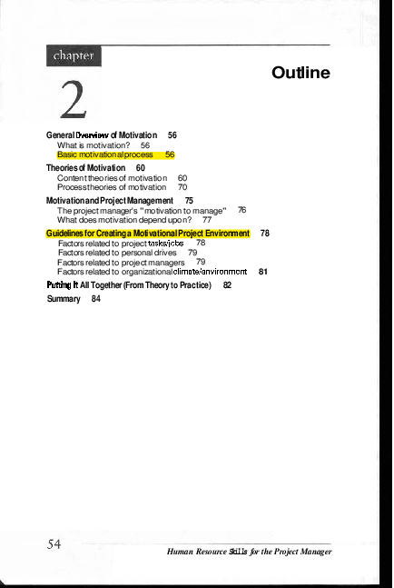 (PDF) Outline Theories of Motivation 60 Motivation and Project ...