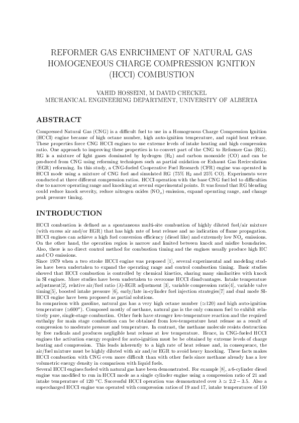 (PDF) REFORMER GAS ENRICHMENT OF NATURAL GAS HOMOGENEOUS CHARGE COMPRESSION IGNITION (HCCI ...