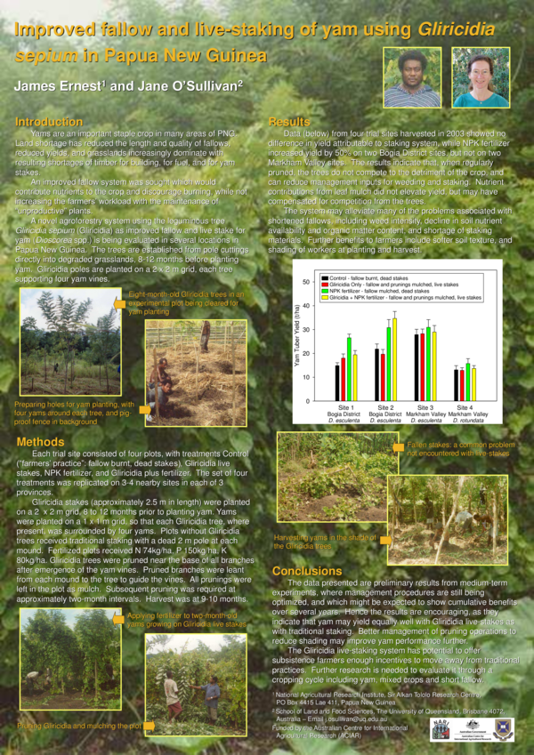 (PDF) Improved fallow and live-staking of yam using Gliricidia sepium ...