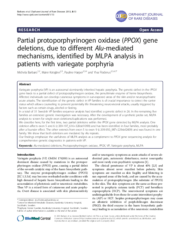 (PDF) Functional Characterization of Five Protoporphyrinogen oxidase ...