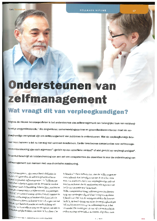 (PDF) Ondersteunen van zelfmanagement | AnneLoes van Staa - Academia.edu