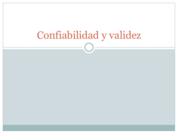 (PDF) Confiabilidad y validez
