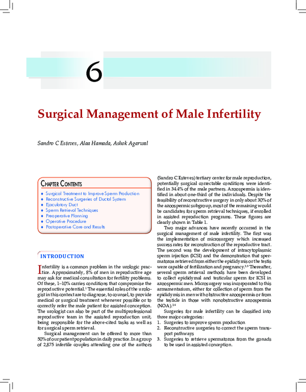 (PDF) Surgical Management of Male Infertility