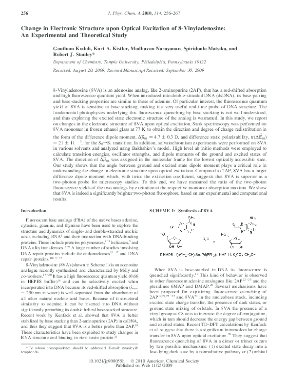 (PDF) Change in Electronic Structure upon Optical Excitation of 8 ...