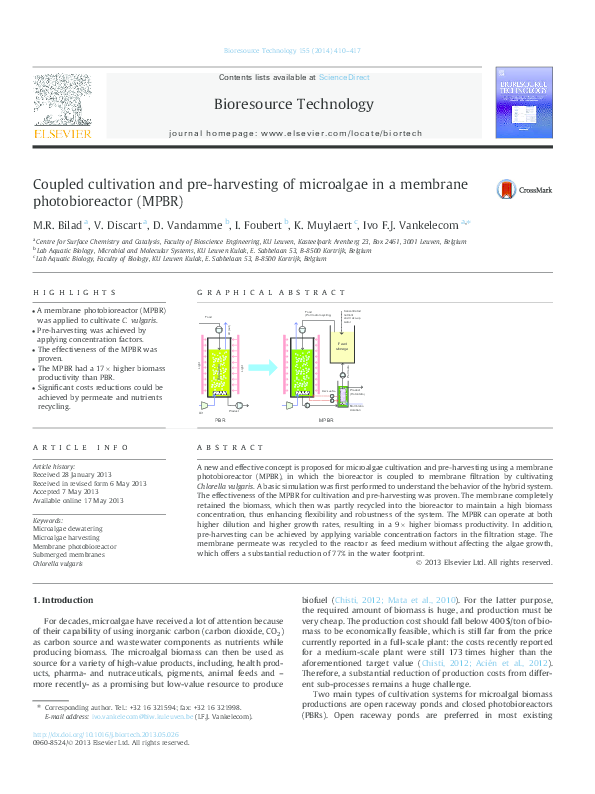 (PDF) Coupled cultivation and pre-harvesting of microalgae in a ...