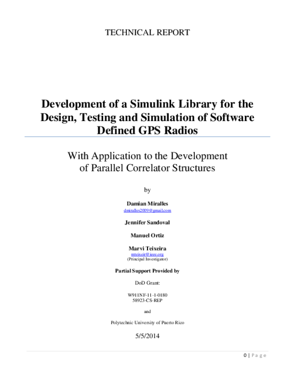 Pdf Development Of A Simulink Library For The Design Testing And Simulation Of Software