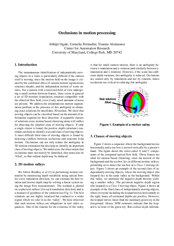 (PDF) Occlusions in Motion Processing
