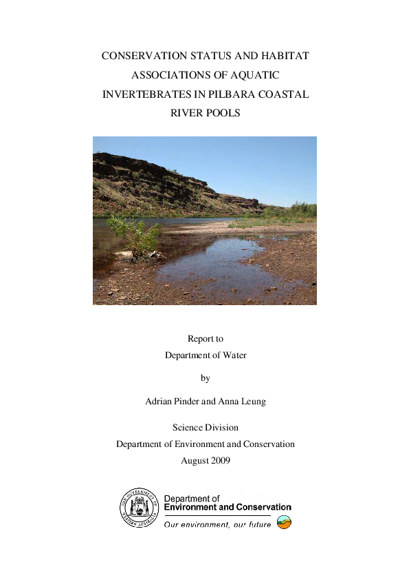 (PDF) Conservation status and habitat associations of aquatic ...