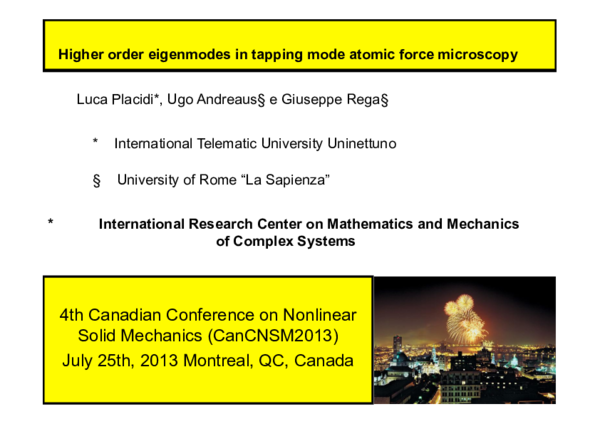 Higher Order Eigenmodes In Tapping Mode Atomic Force Microscopy