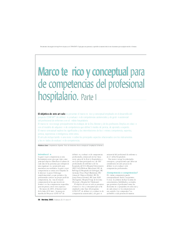(PDF) Marco teórico y conceptual para la definición y evaluación de competencias del profesional ...