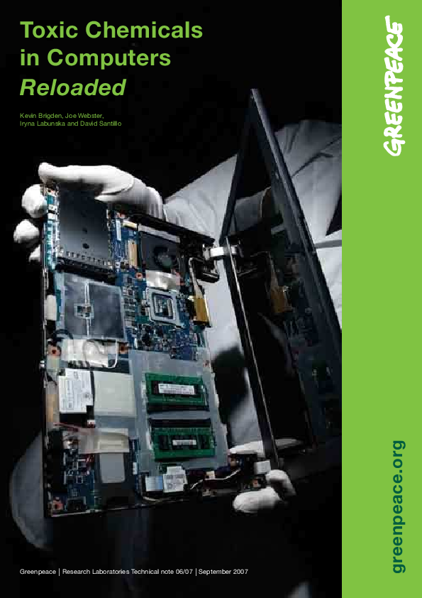 (PDF) Toxic chemicals in computers reloaded