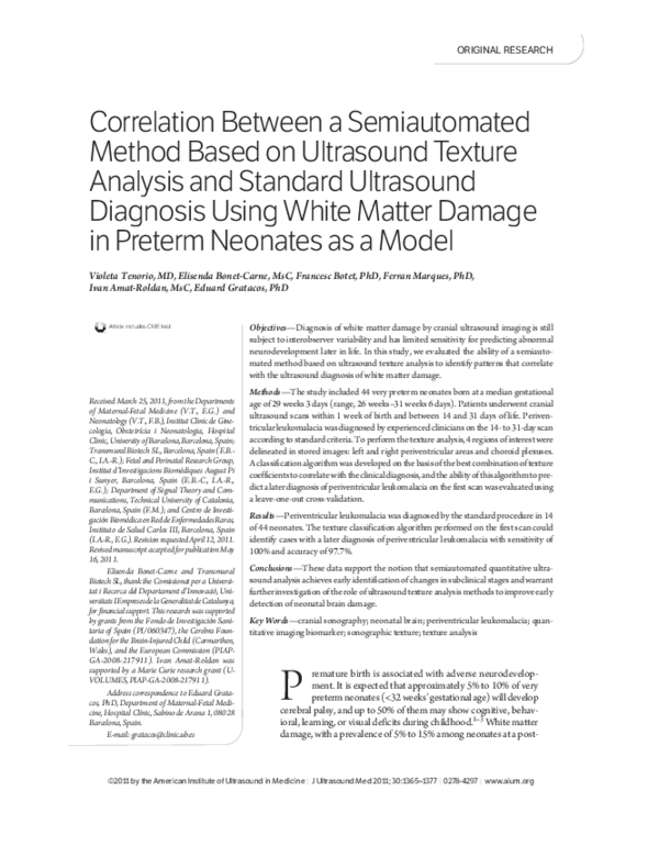(PDF) Correlation between a semiautomated method based on ultrasound ...