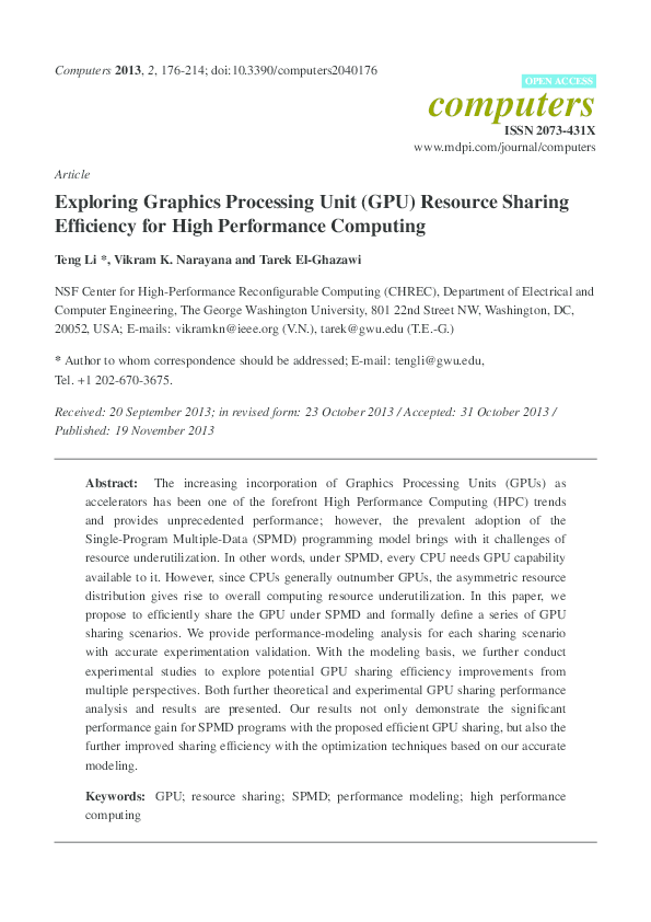 Pdf Exploring Graphics Processing Unit Gpu Resource Sharing