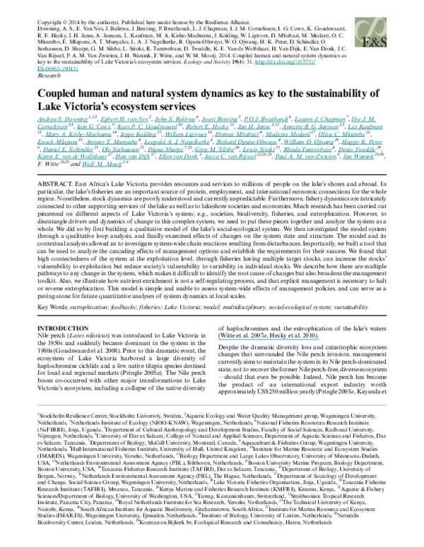 (PDF) Coupled human and natural system dynamics as key to the ...