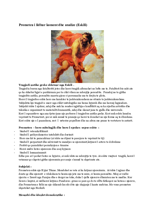 (DOC) Prometeu i lidhur koment dhe analize (Eskili)