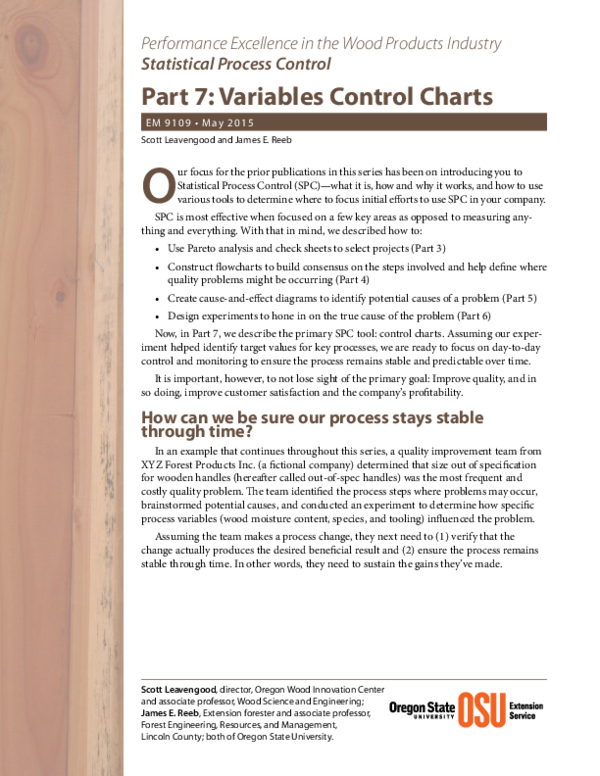 (PDF) Performance Excellence in the Wood Products Industry: Statistical ...