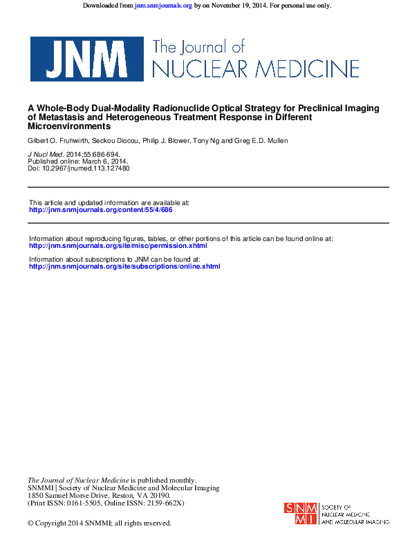 (PDF) A Whole-Body Dual-Modality Radionuclide Optical Strategy for ...