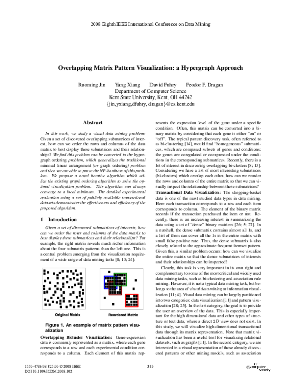 Pdf Overlapping Matrix Pattern Visualization A Hypergraph Approach