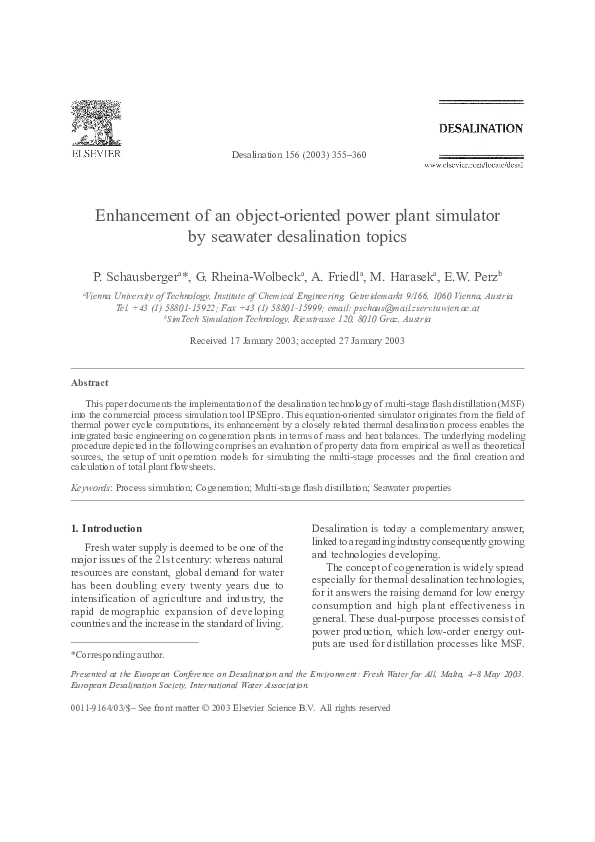 (PDF) Enhancement of an object-oriented power plant simulator by ...