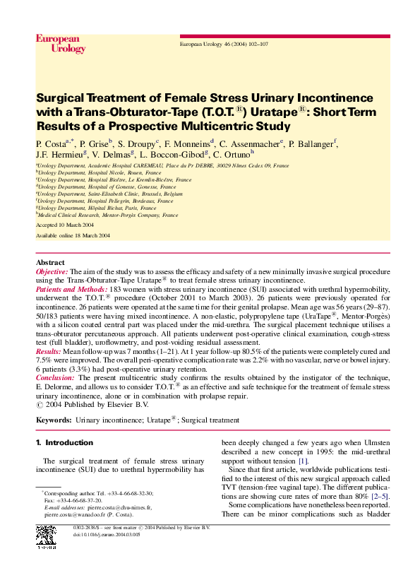 (PDF) Sequential assessment of urodynamic findings before and after ...