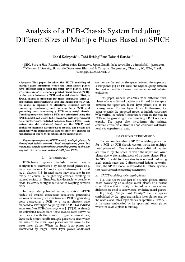 (PDF) Analysis of a PCB-chassis system including different sizes of ...